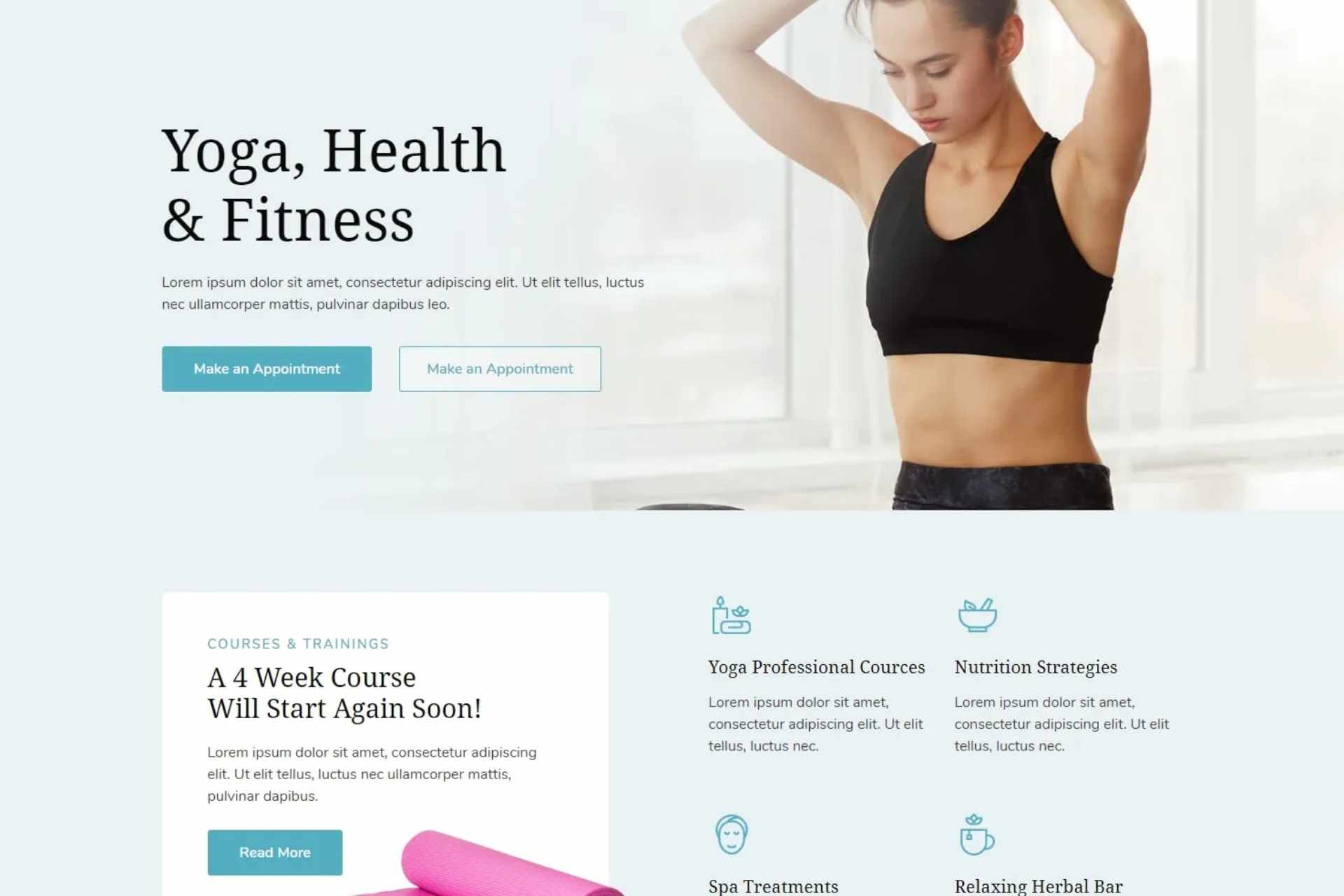 Yoga Web designs by GetFutura | Yoga Studio Web creations